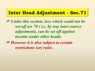 Set off and carry forward of losses | PPTX