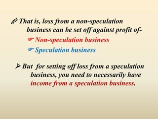 Set off and carry forward of losses | PPTX