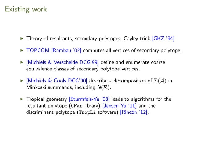 An Output Sensitive Algorithm For Computing Projections Of Resultant