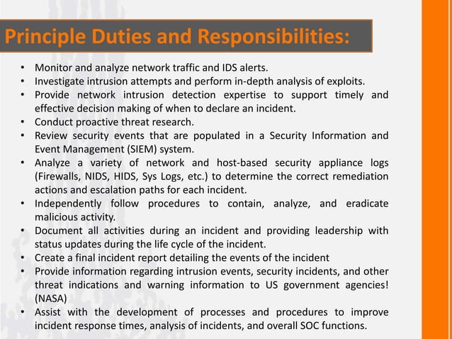 An introduction to SOC (Security Operation Center) | PPTX | IT and ...