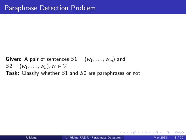Recursive Autoencoders for Paraphrase Detection (Socher et al)