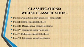 Sochima Johnmark Obiekwe presentation on Spondylolisthesis | PPTX ...