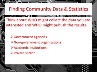 Finding Community Data | PPTX