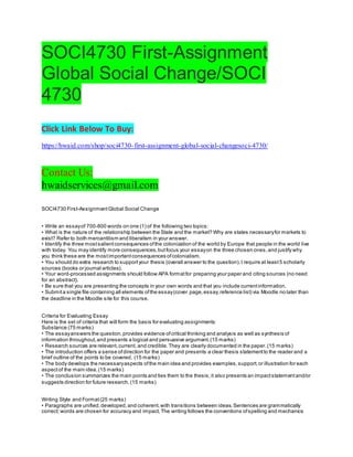 Soci4730 first assignment global social change soci 4730 | DOCX ...
