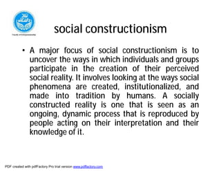 Social constructionism | PDF