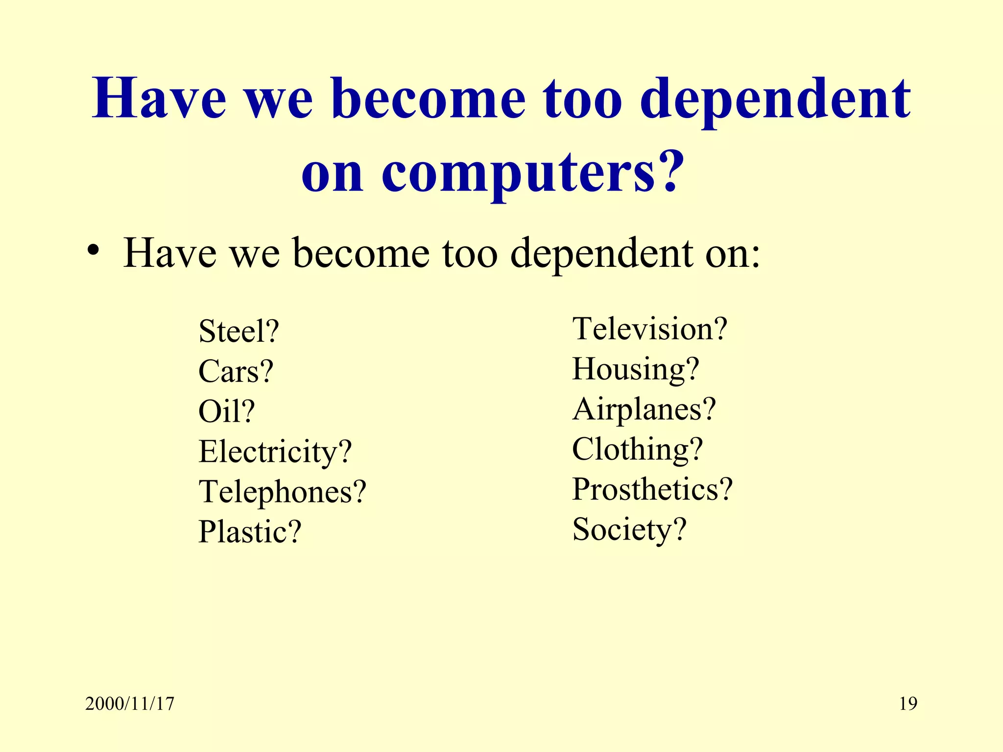 Social impact of computers | PPT
