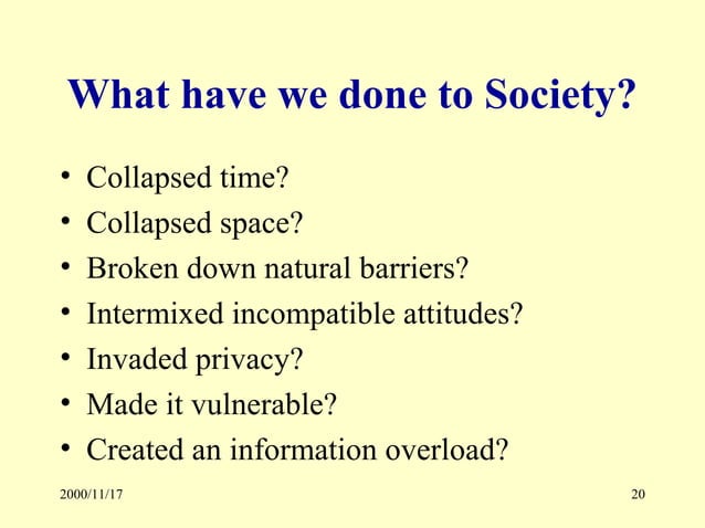 Social impact of computers | PPT | Internet | Computing