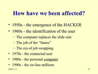 The Social Consequences Of Computer