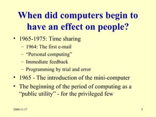 The Social Consequences Of Computer