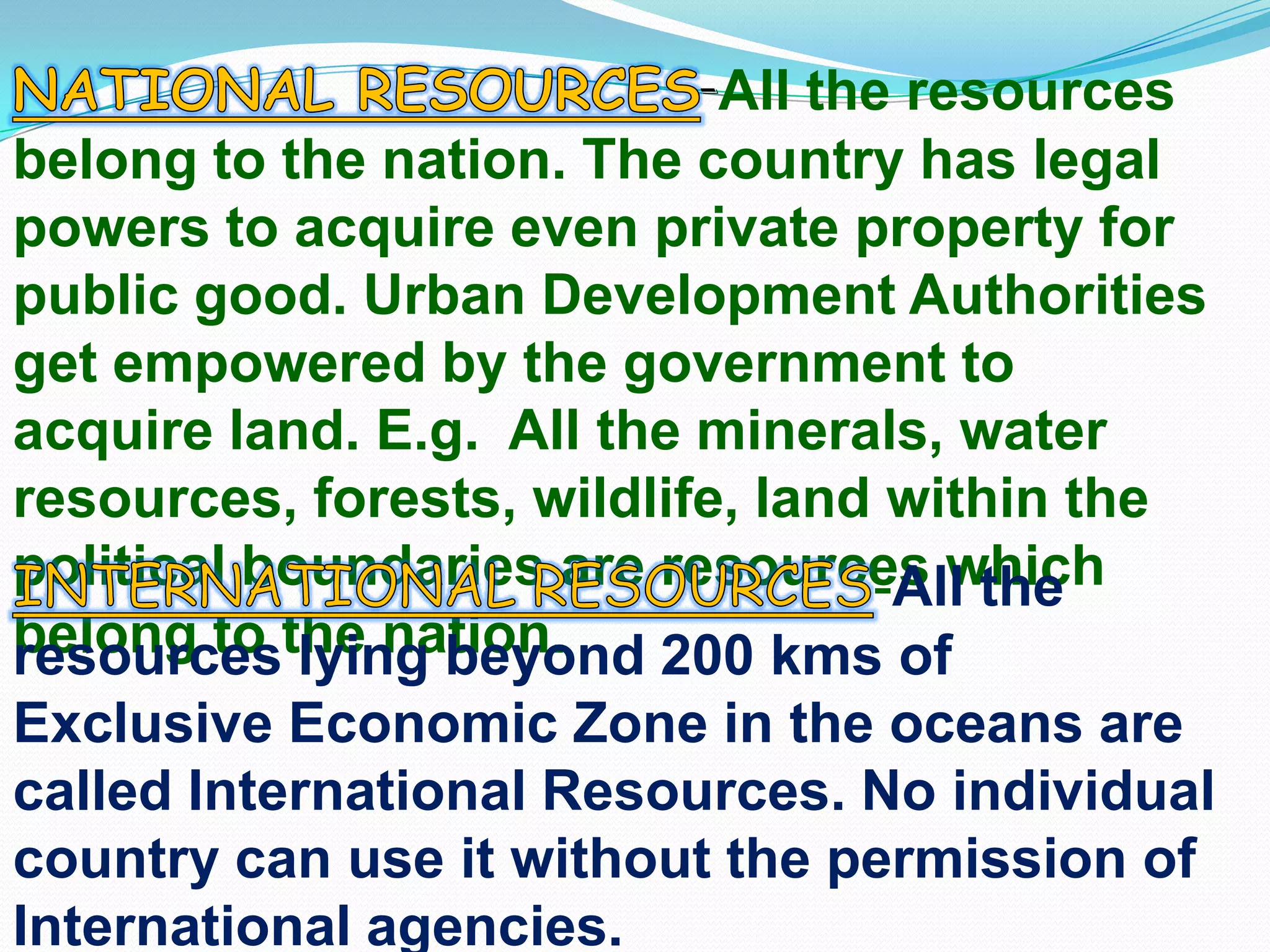 Resources and development | PPTX