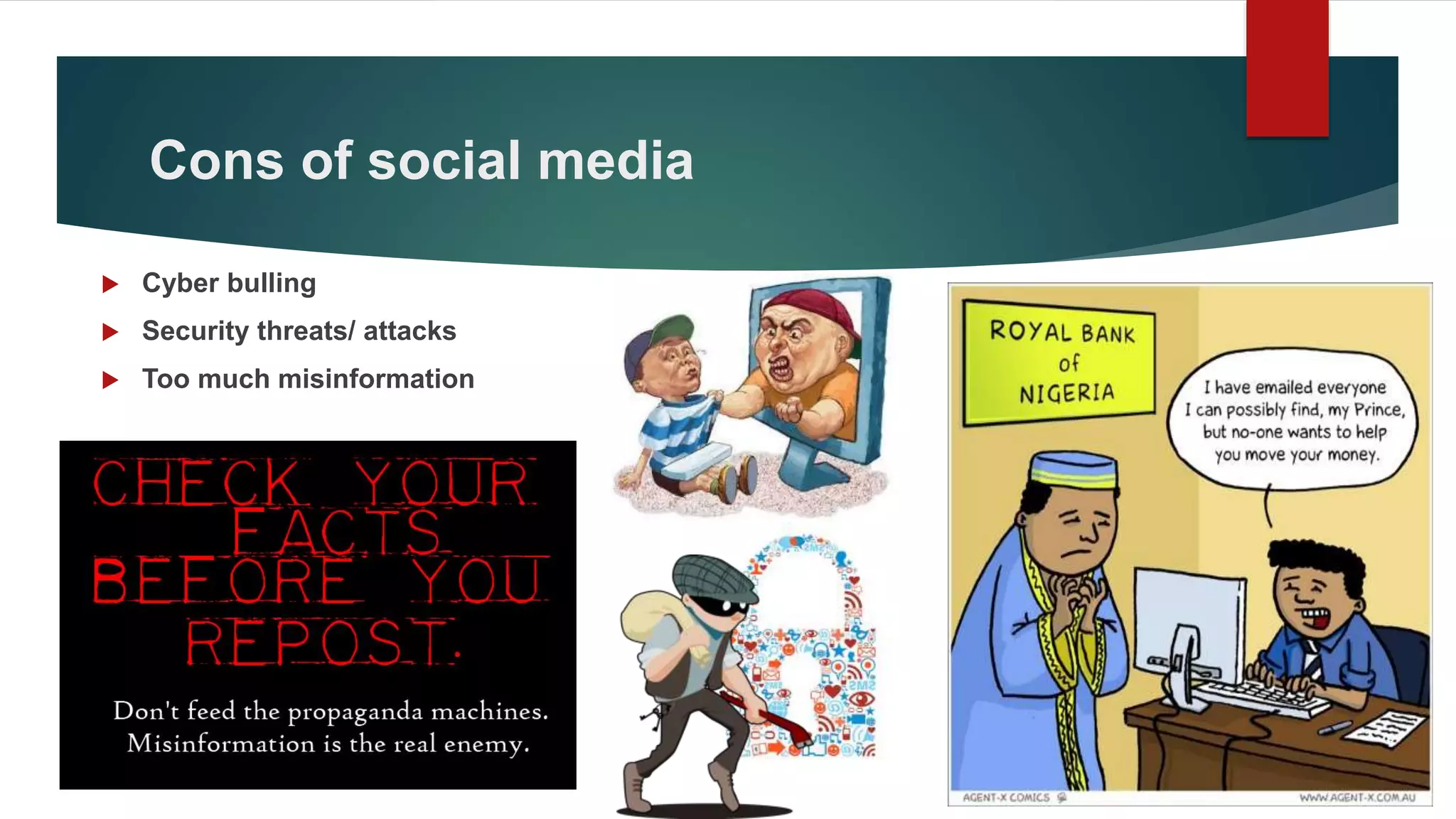 Social media pros and cons | PPTX