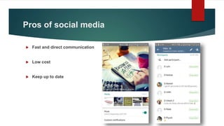 Social media pros and cons | PPTX