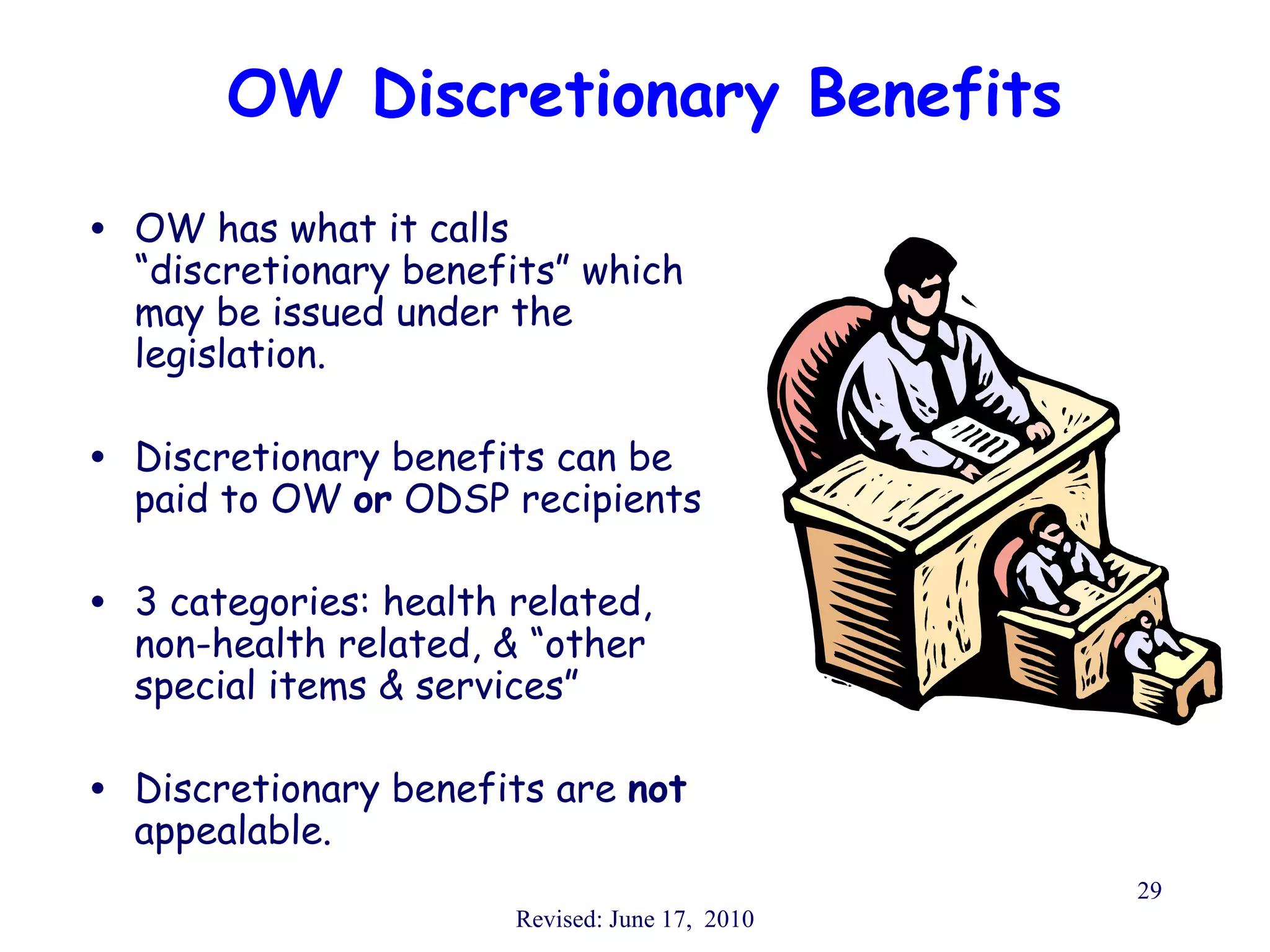 Social Assistance: OW ODSP Rights and Benefits | PPT