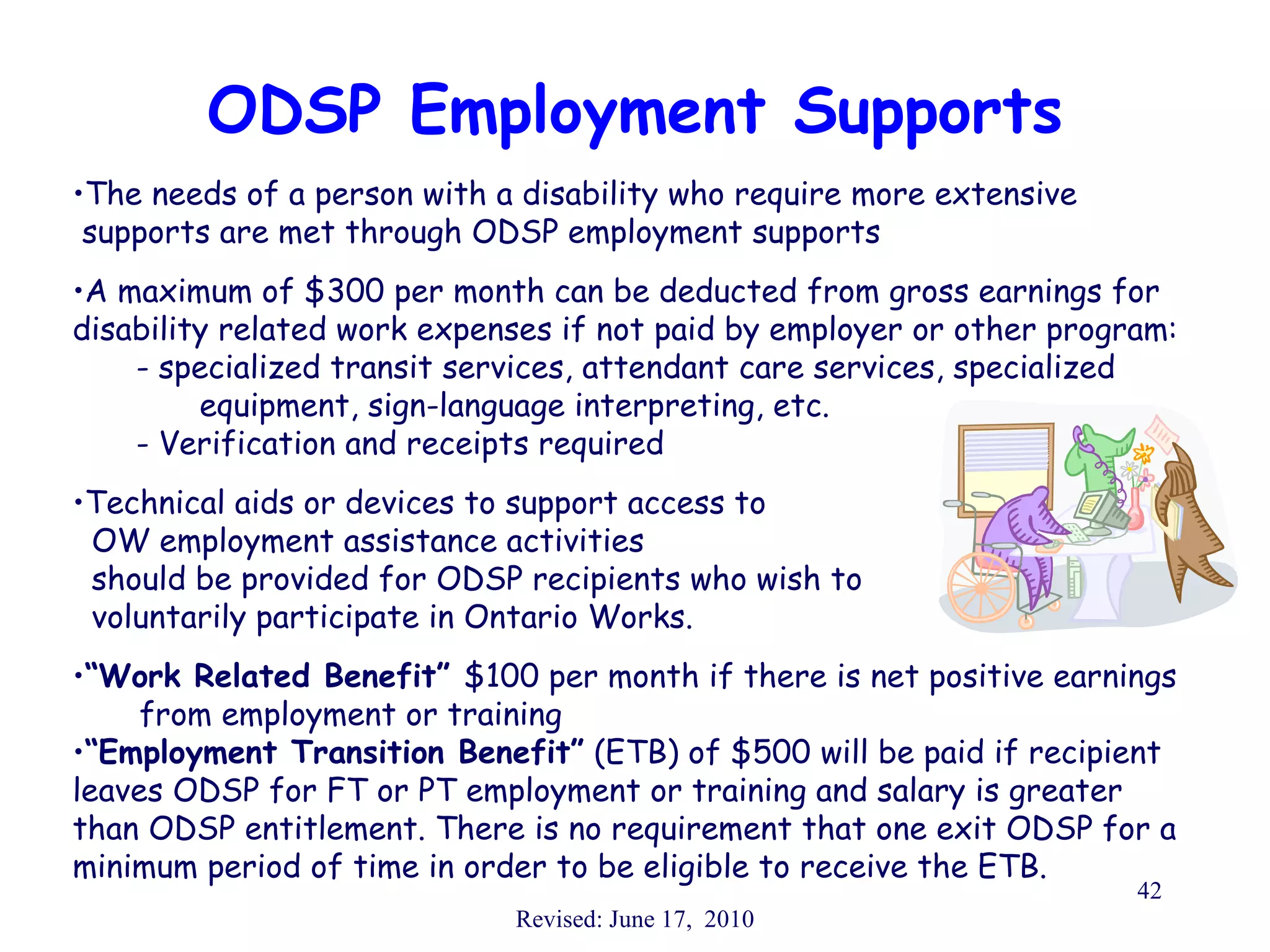 Social Assistance: OW ODSP Rights and Benefits | PPT