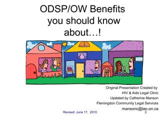 Social Assistance: OW ODSP Rights and Benefits | PPT