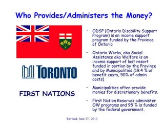 Social Assistance: OW ODSP Rights and Benefits | PPT