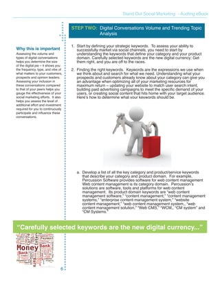 Stand Out SOcial Marketing - 4 Steps for a Social Marketing Audit | PDF