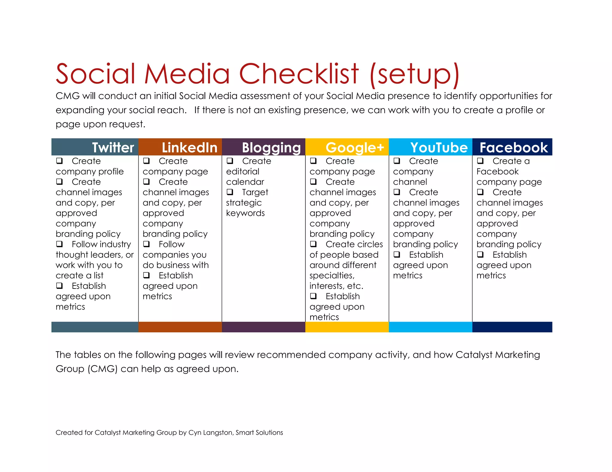 Social checklist v2 | DOCX