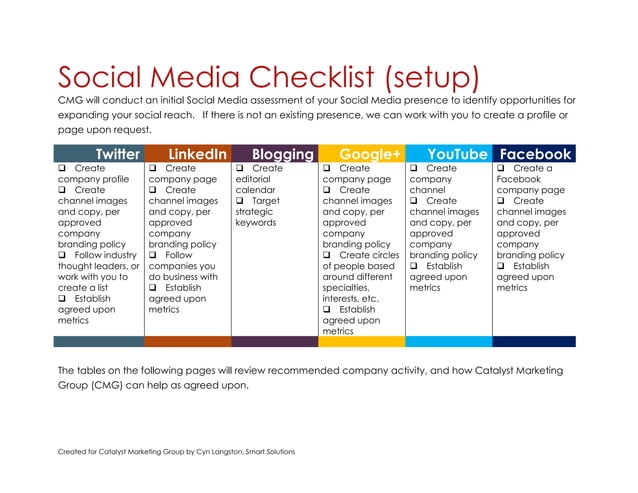 Social checklist v2 | PPT