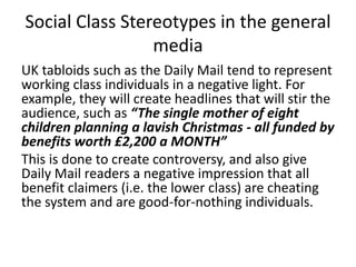 Social class-stereotypes | PPTX