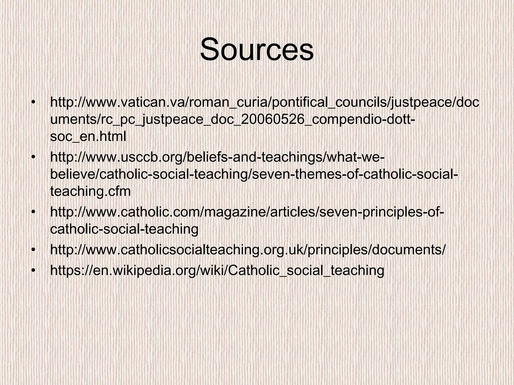 Social Doctrine of the Church and Encyclicals | PPT