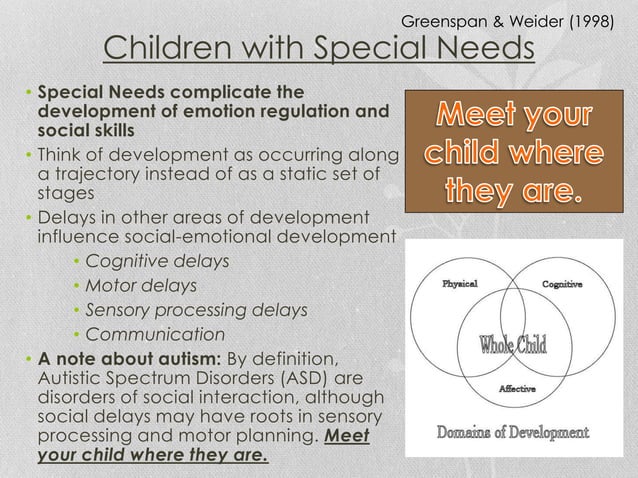 Social Emotional Development in Special Needs Children 0-5 years | PPTX