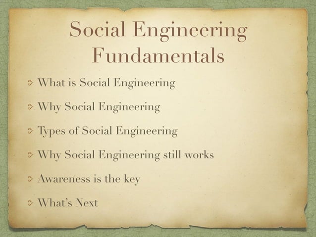Social Engineering Basics | PPT