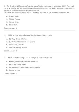 CLASS VIII SLATE SOCIAL WITH KEY | PDF