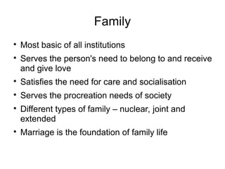 Information about Social-Institutions .ppt