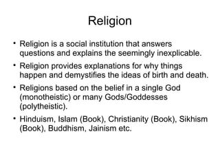 Information about Social-Institutions .ppt