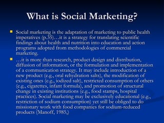 Social Marketing in a Public Health Context | PPT