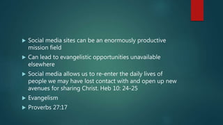 Social media and the christian youth | PPTX