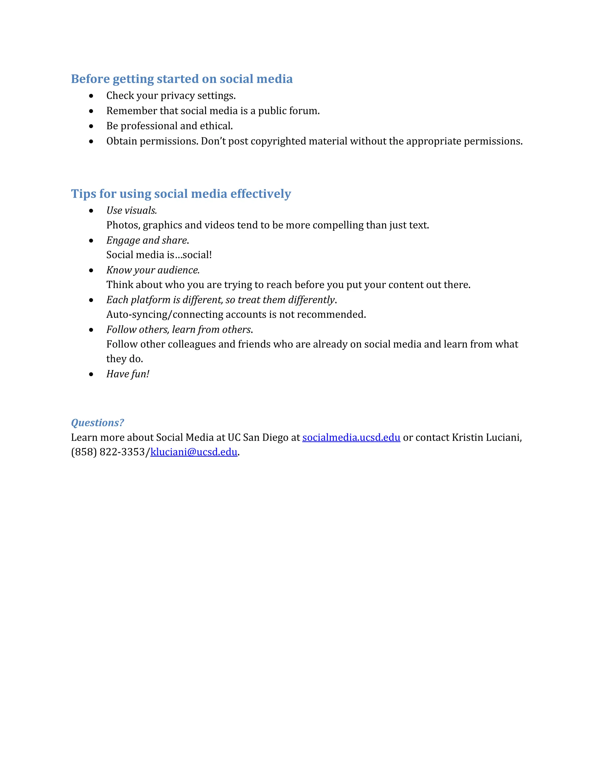 Social Media Cheat Sheet that you can use to create a good template | PDF