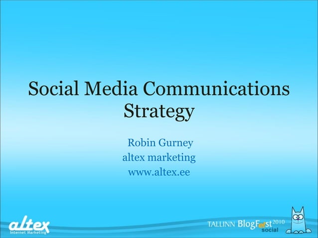 Social media communications strategy by Robin Gurney | PPT