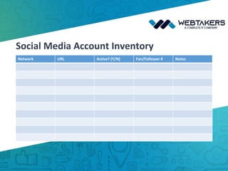 Social media content strategy questionnaire | PPTX