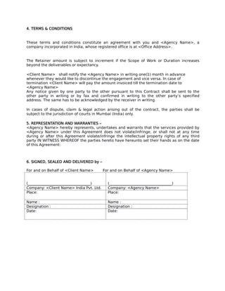 Social Media Retainer Contract | PDF