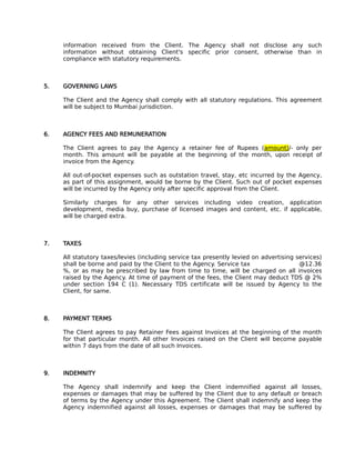 Social Media Retainer Contract | PDF