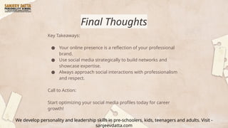 Social Media Etiquette for Career Growth | PPTX