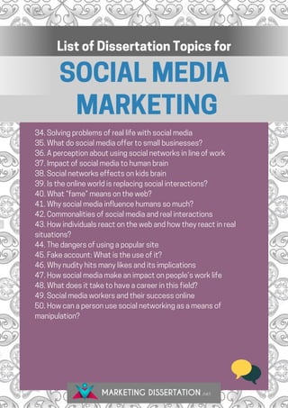 Social Media Marketing Dissertation Topics | PDF | Social Networking ...