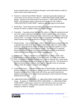 Social Media Policy Template | DOC
