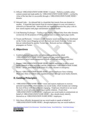 Social Media Policy Template | DOC
