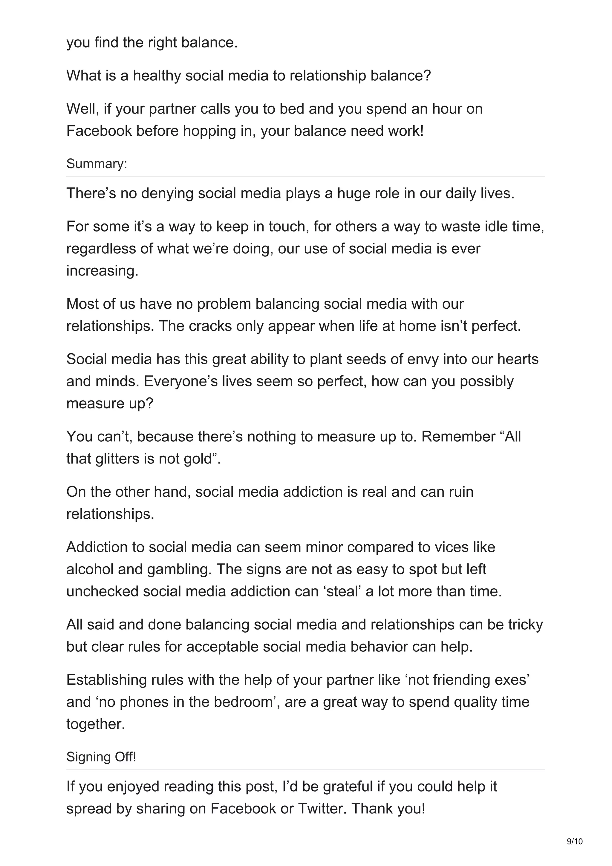 Social Media and Relationships | PDF