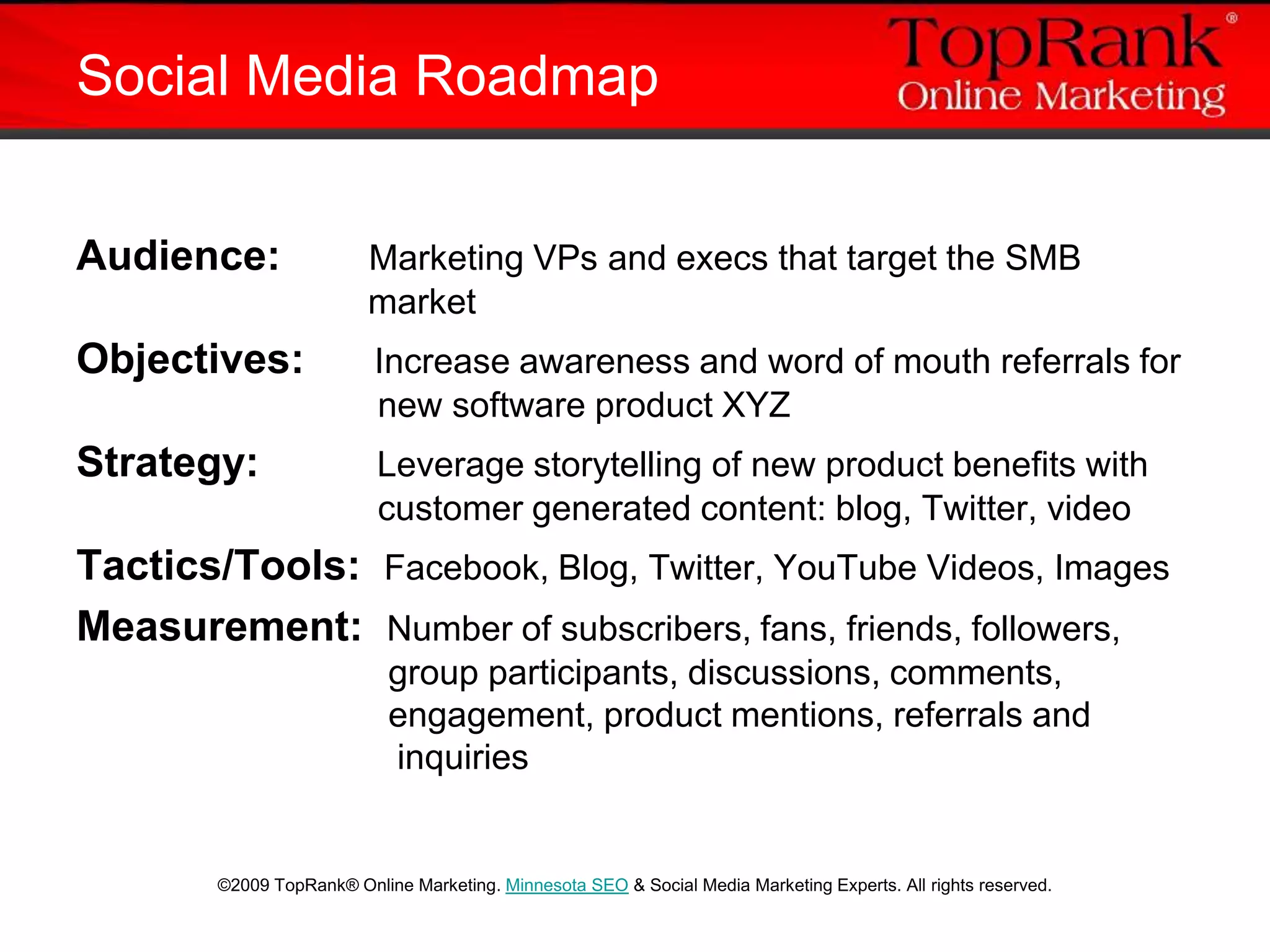 Social Media Marketing Roadmap - TopRankMarketing.com