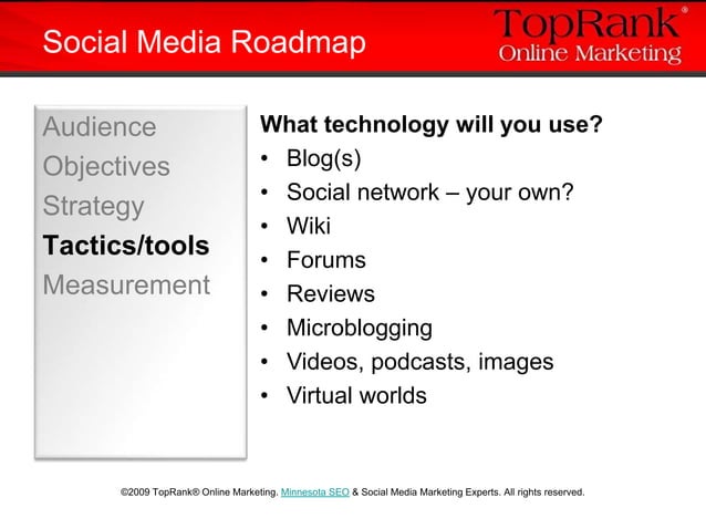 Social Media Marketing Roadmap - TopRankMarketing.com