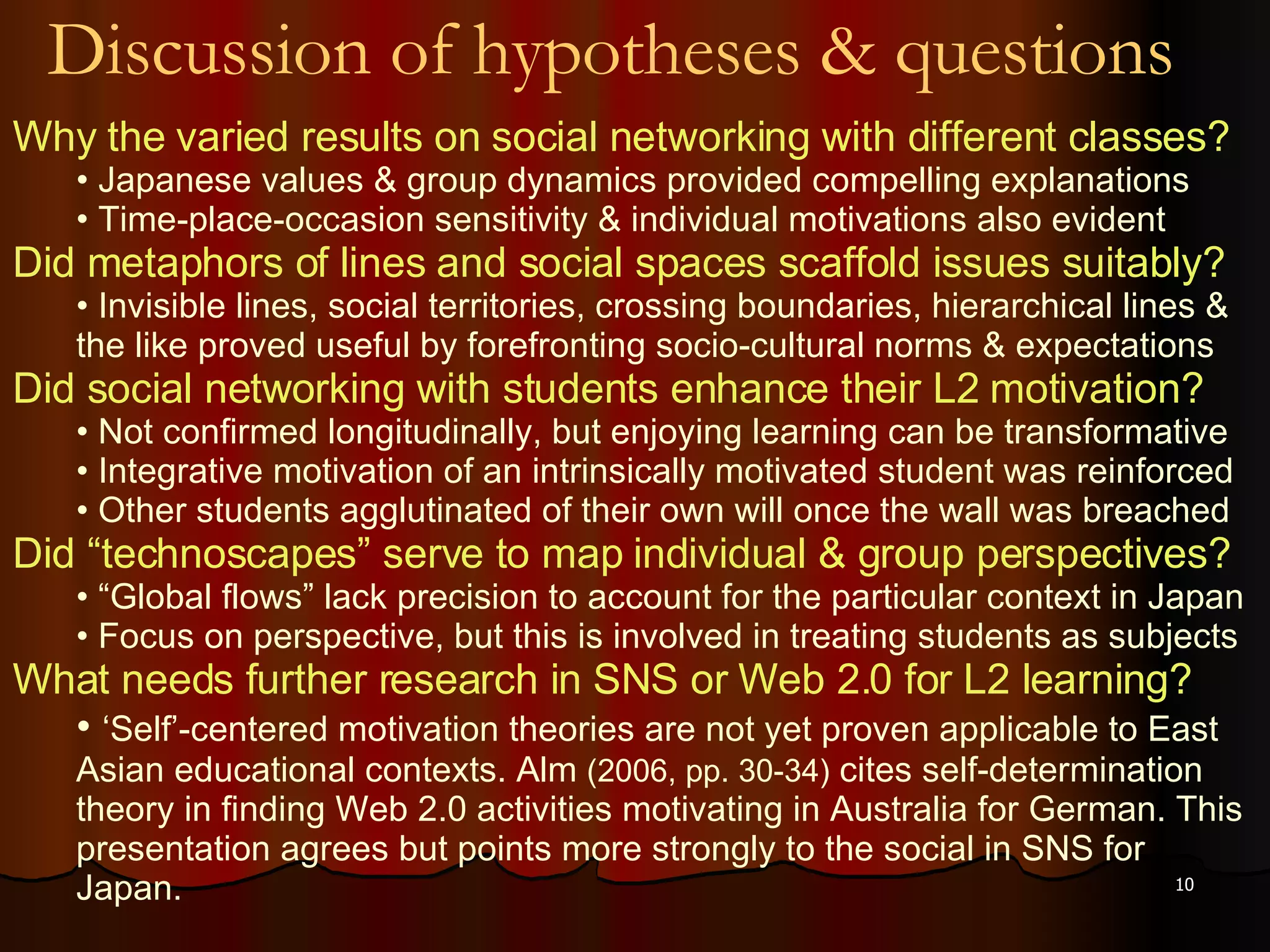 Social Networking behind student lines with Mixi | PPT