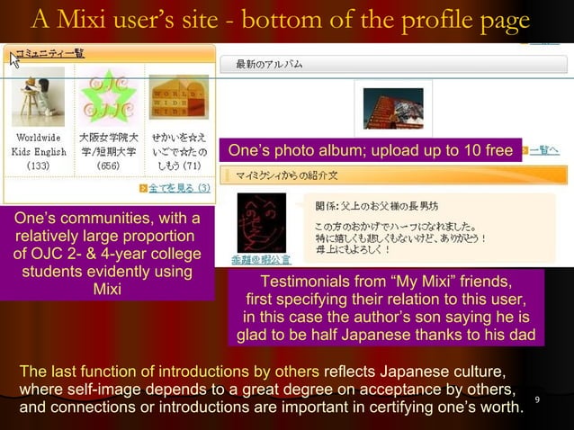 Social Networking behind student lines with Mixi | PPT
