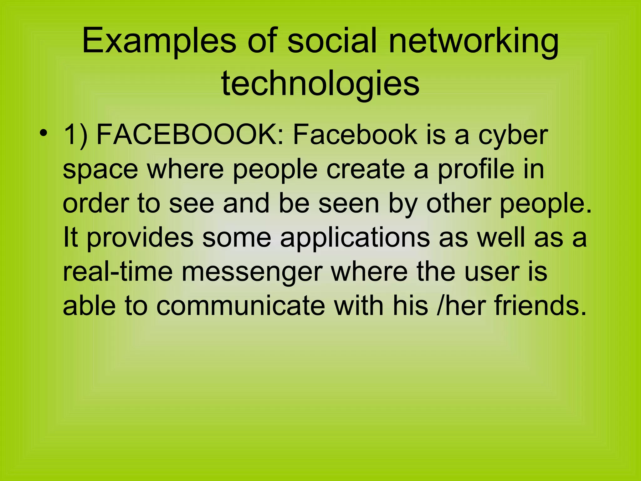 Social Networking Technologies | PPT | Social Networking | Internet