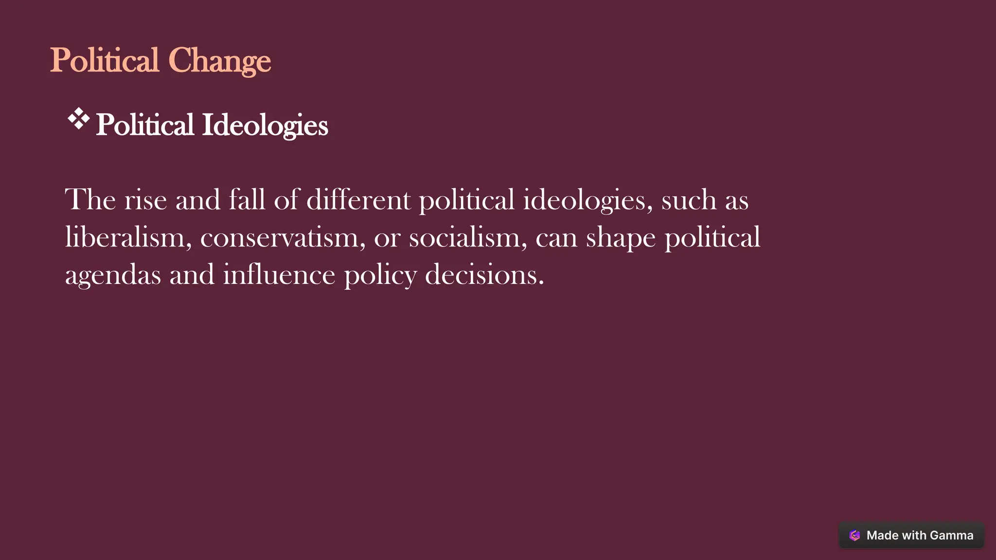 Social-Political-and-Cultural-Change.pptx | Politics