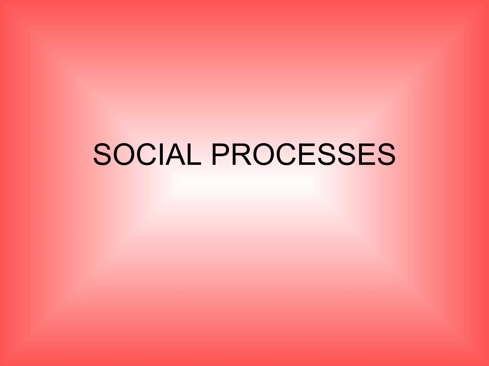 Social Processes | PPT