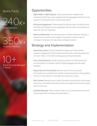 Social Relationship Case Study: Titleist & Sprout Social | PDF